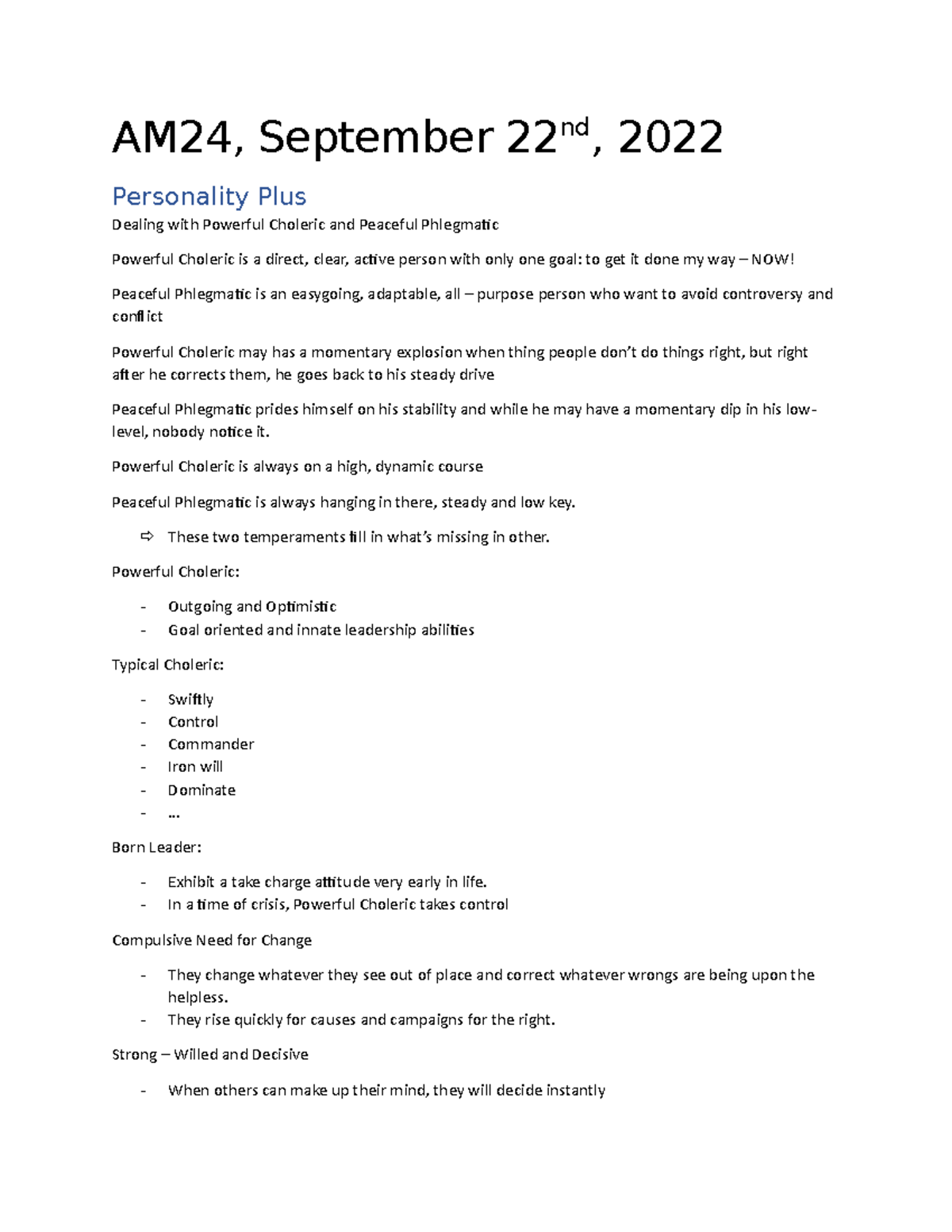 AM24 - This is my notes from WPC101 and not something else. If you want ...