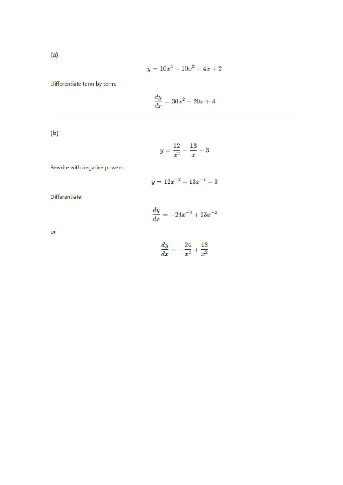 Calculus Tutorial 4: Differentiation and Turning Points Analysis - Studocu
