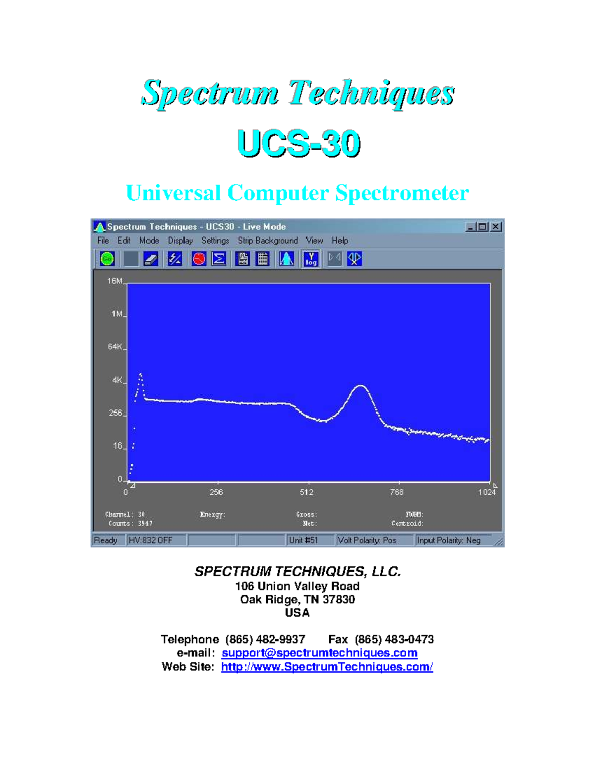 UCS30 Manual: Universal Computer Spectrometer Overview and Operation ...