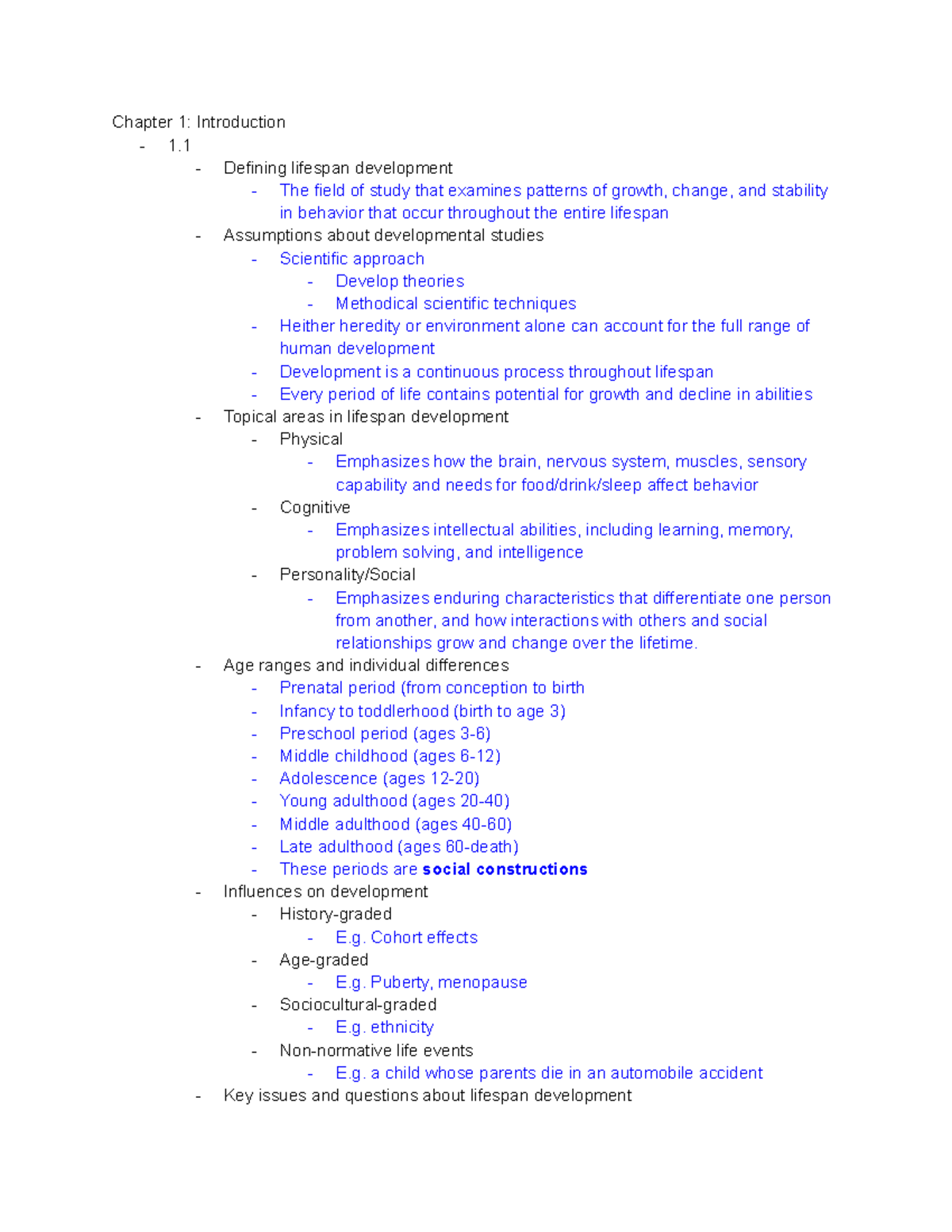 Lifespan Development Overview: Key Concepts and Research Methods ...