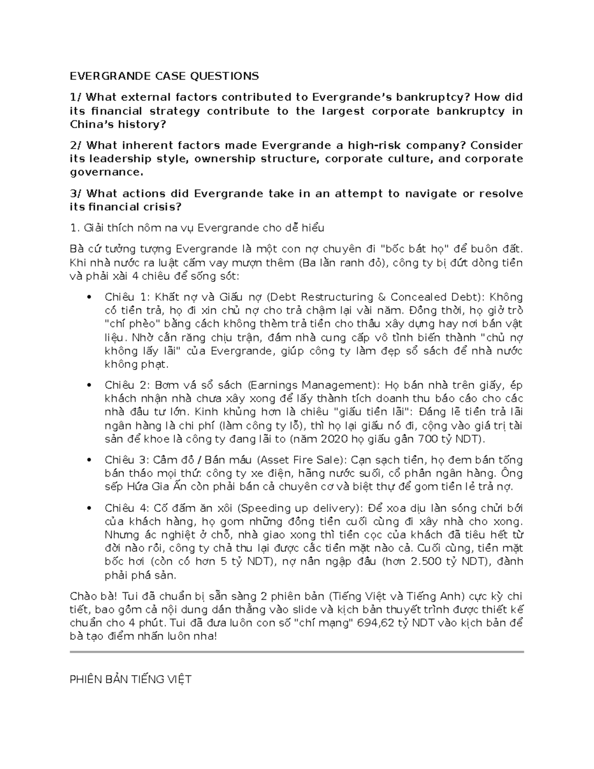 Evergrande Case Study: Analyzing Bankruptcy Factors and Strategies ...