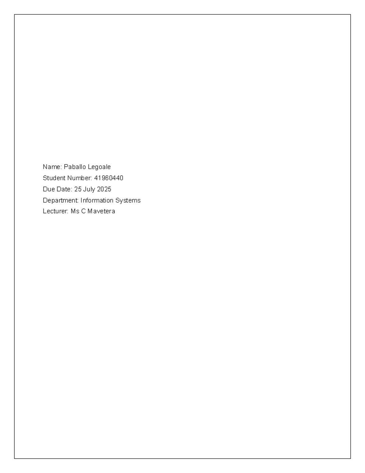 IS 101: Paballo Theory Assignment - Programming Concepts and Elements ...