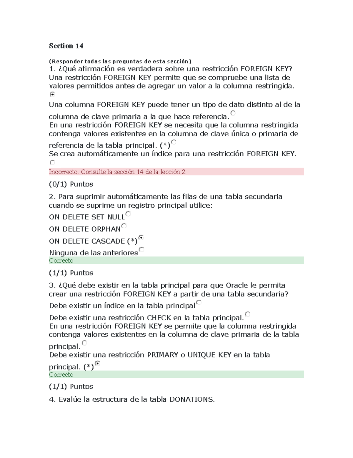 603756162 DP Section 14: Preguntas sobre Restricciones FOREIGN KEY ...