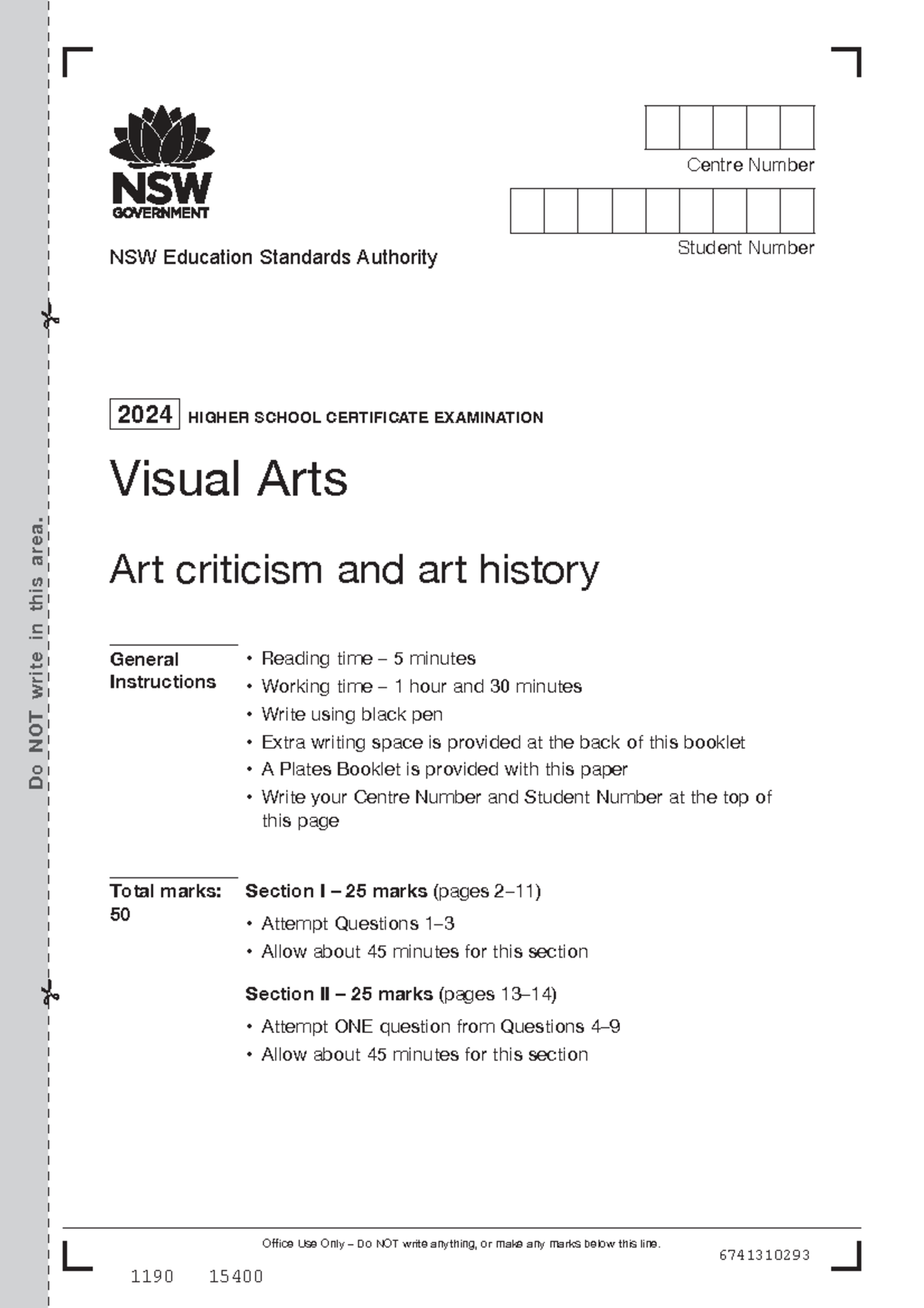 2024 HSC Visual Arts Exam: Art Criticism & Art History Guide - Studocu