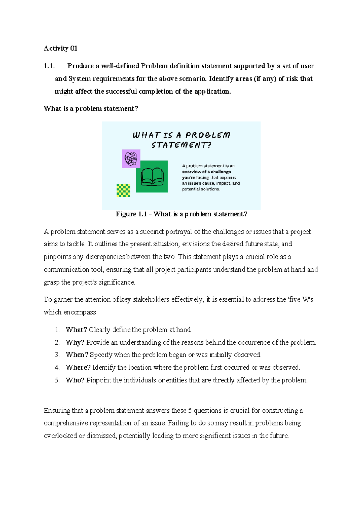 BA 101: Problem Statement Analysis and Software Solution Overview - Studocu