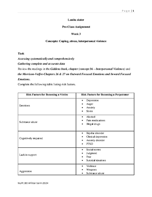 NUR 195 Week 4 Pre-Class Assignment 12 23 - N195 Week 4 - Pre-Class ...