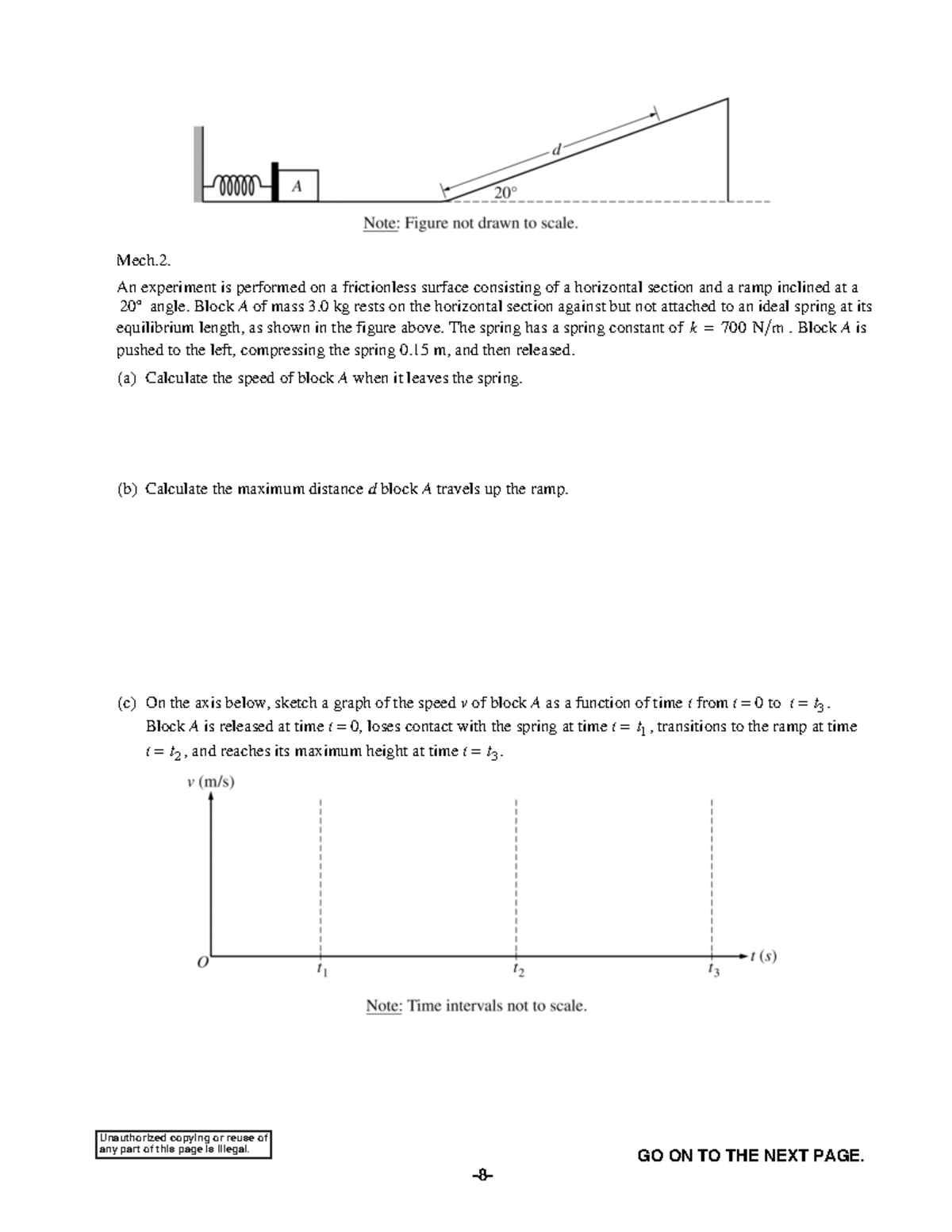 2016 Mech. Practice Exam: Spring & Ramp Dynamics Analysis - Studocu