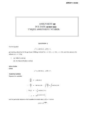 [Solved] 9 is to 3 - Numerical Methods II (APM3711) - Studocu