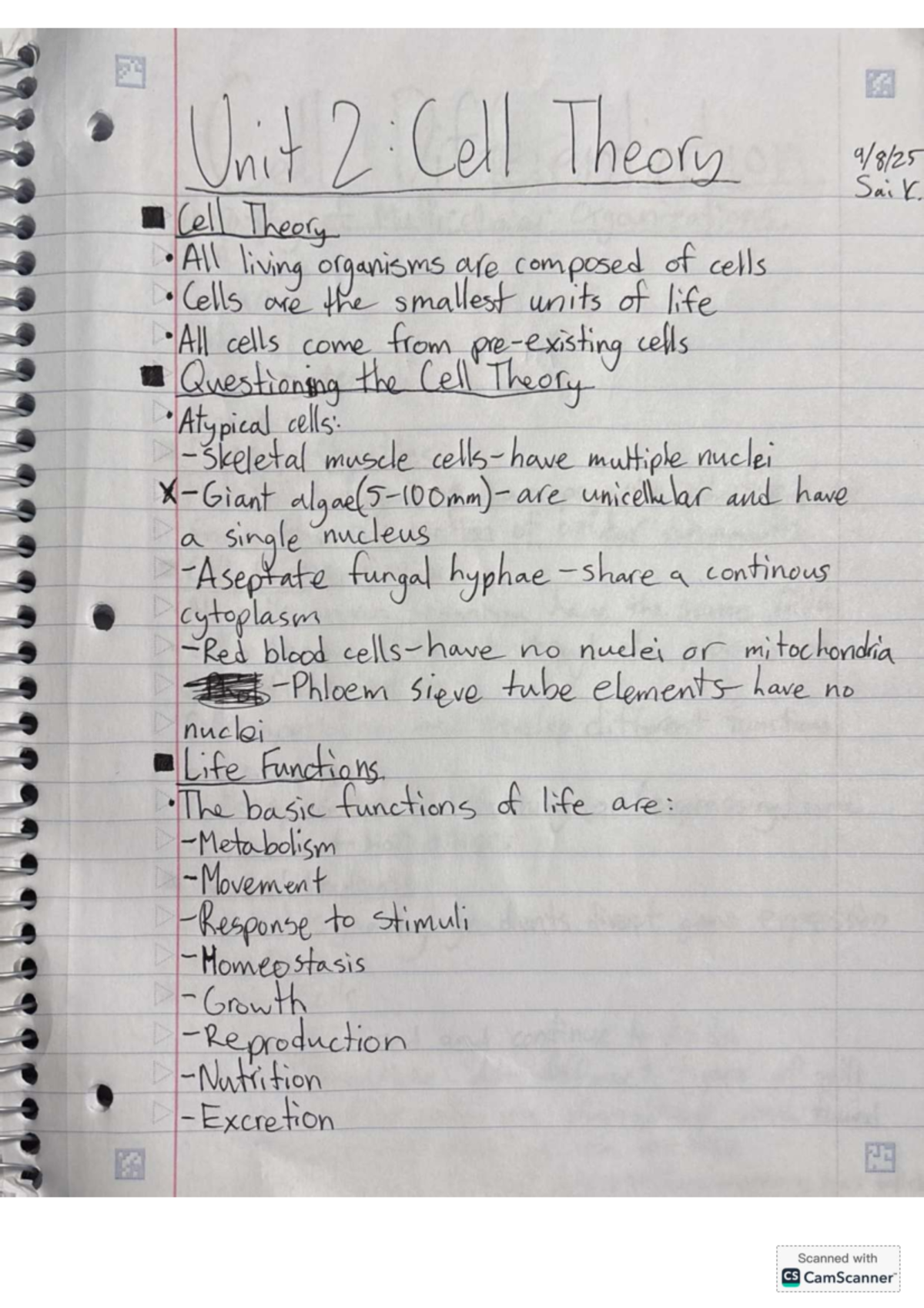 "Biology 101: Unit 2 Cell Theory Overview and Key Concepts" - Studocu