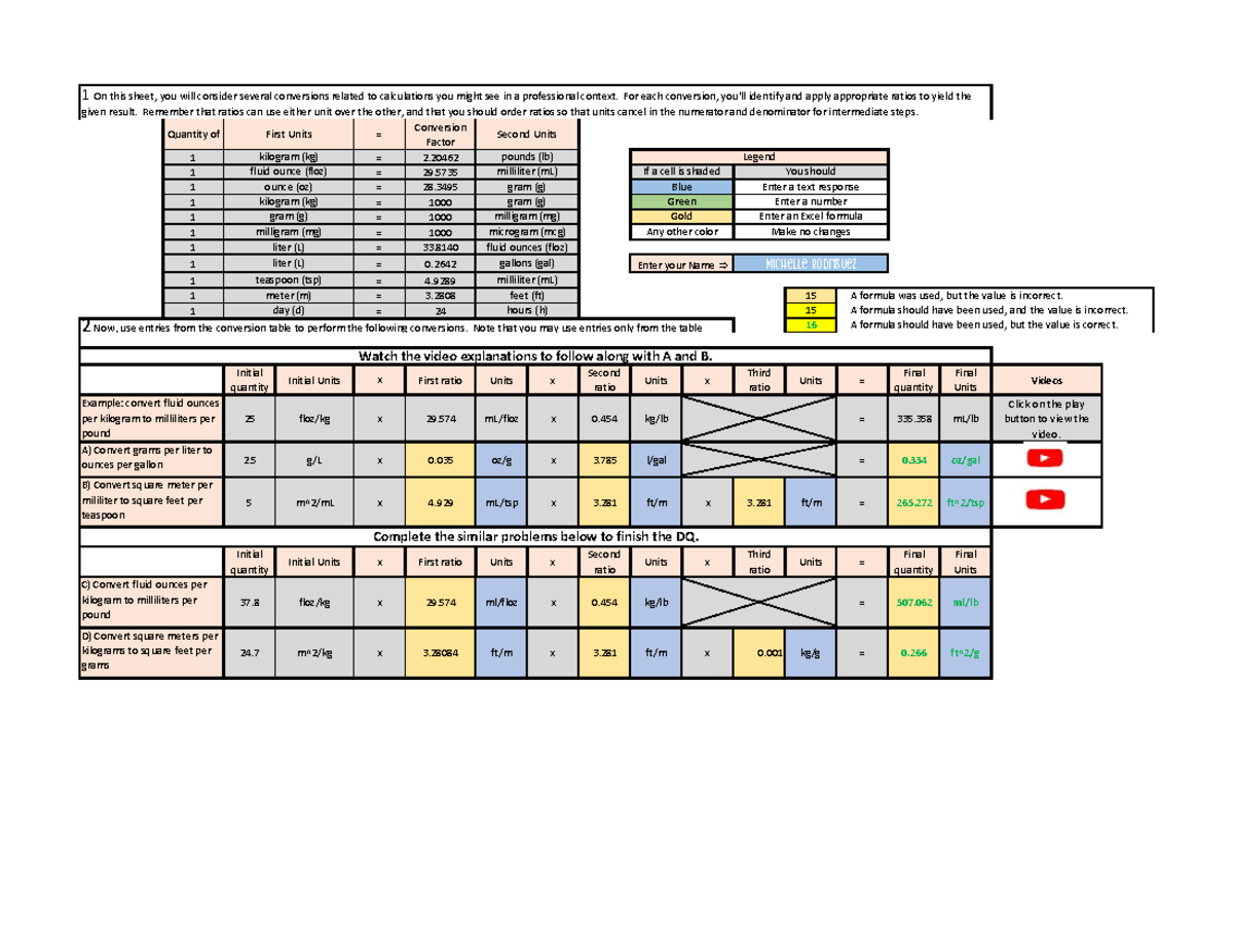 Conversions - T2 DQ1: Unit Conversion Techniques and Examples - Studocu