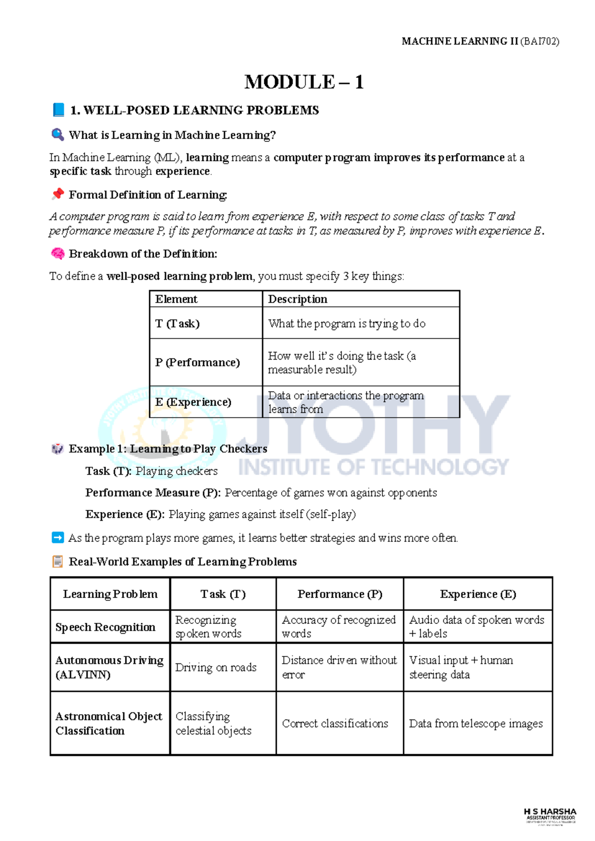 MACHINE LEARNING II (BAI702) Comprehensive Module Overview - Studocu