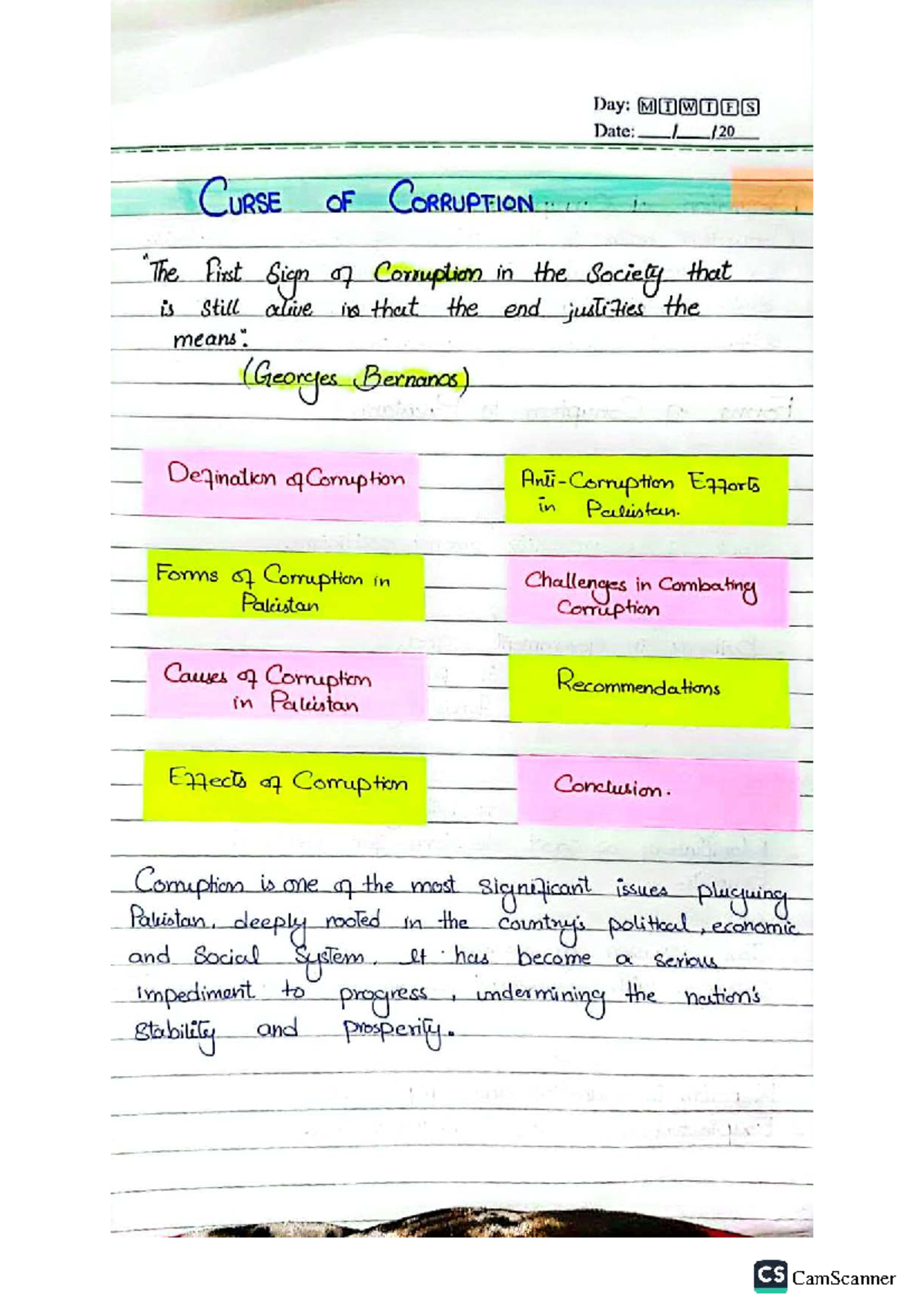 CS 120: Curse of Corruption in Pakistan - Analysis and Recommendations ...