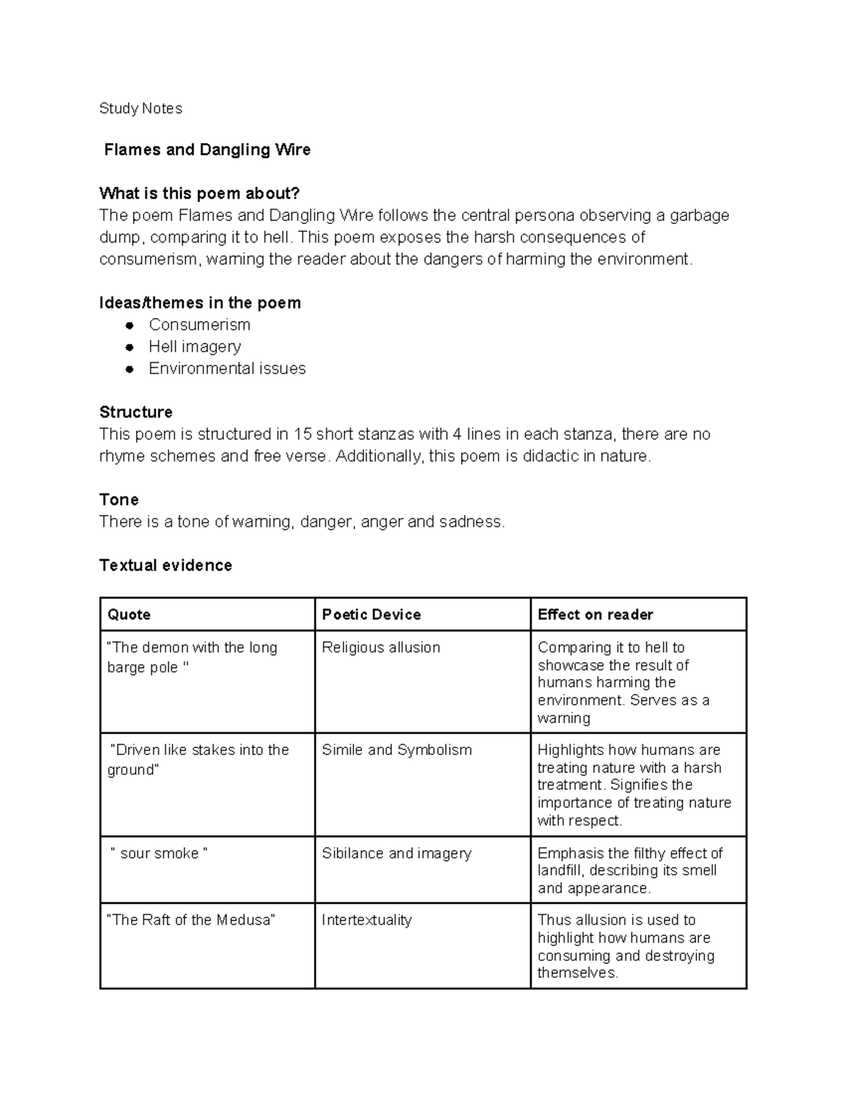 Robert Gray Poetry Study Notes: Themes, Structure, and Analysis - Studocu