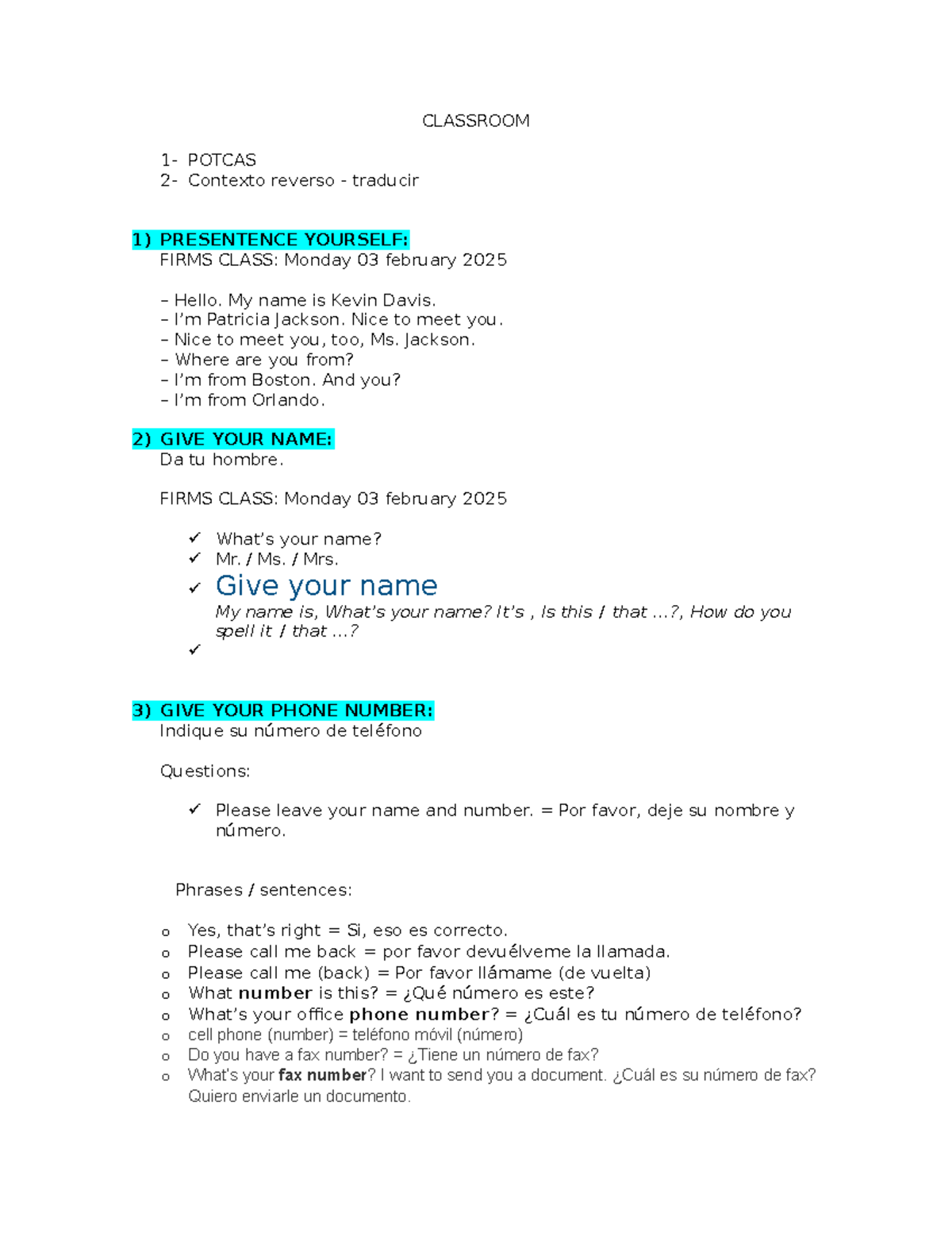 Classroom - hi, hi, fi - CLASSROOM 1- POTCAS 2- Contexto reverso ...