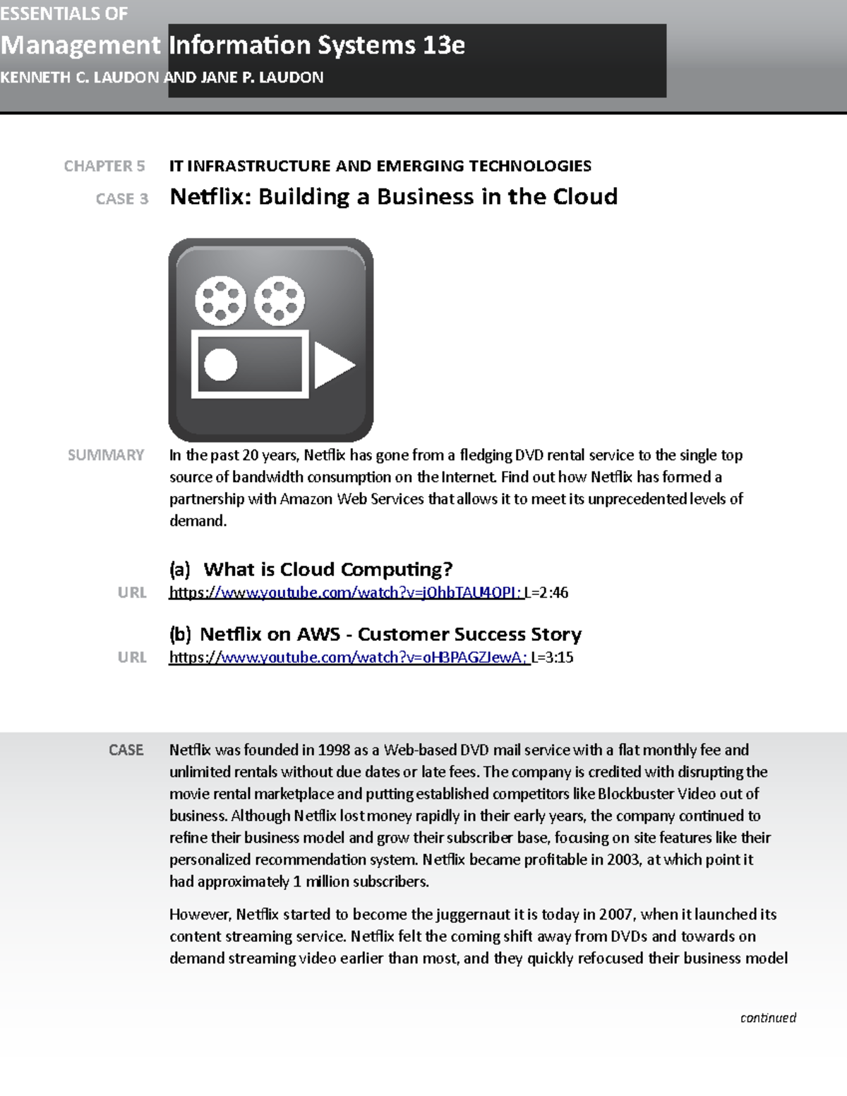 EMIS13 Case Study: Netflix's Cloud Business Model Transformation - Studocu