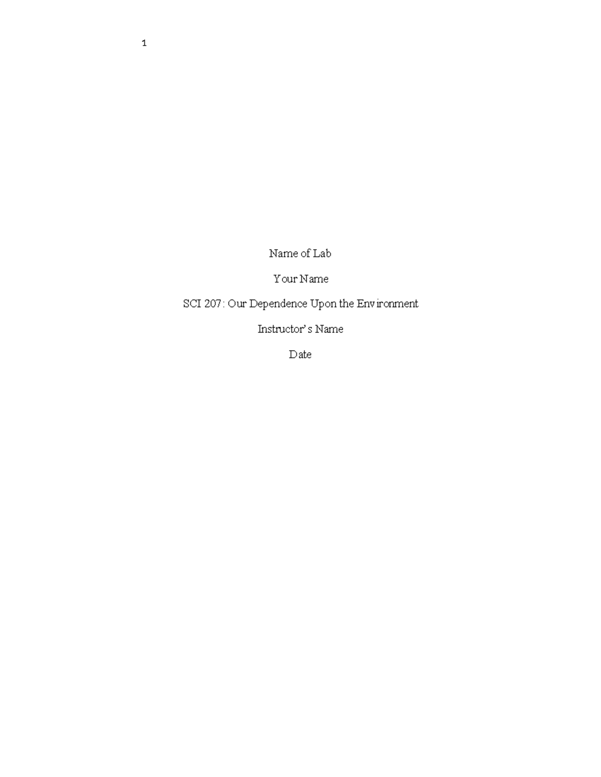Lab Report 2: Analyzing Soil Composition in SCI 207 - Studocu