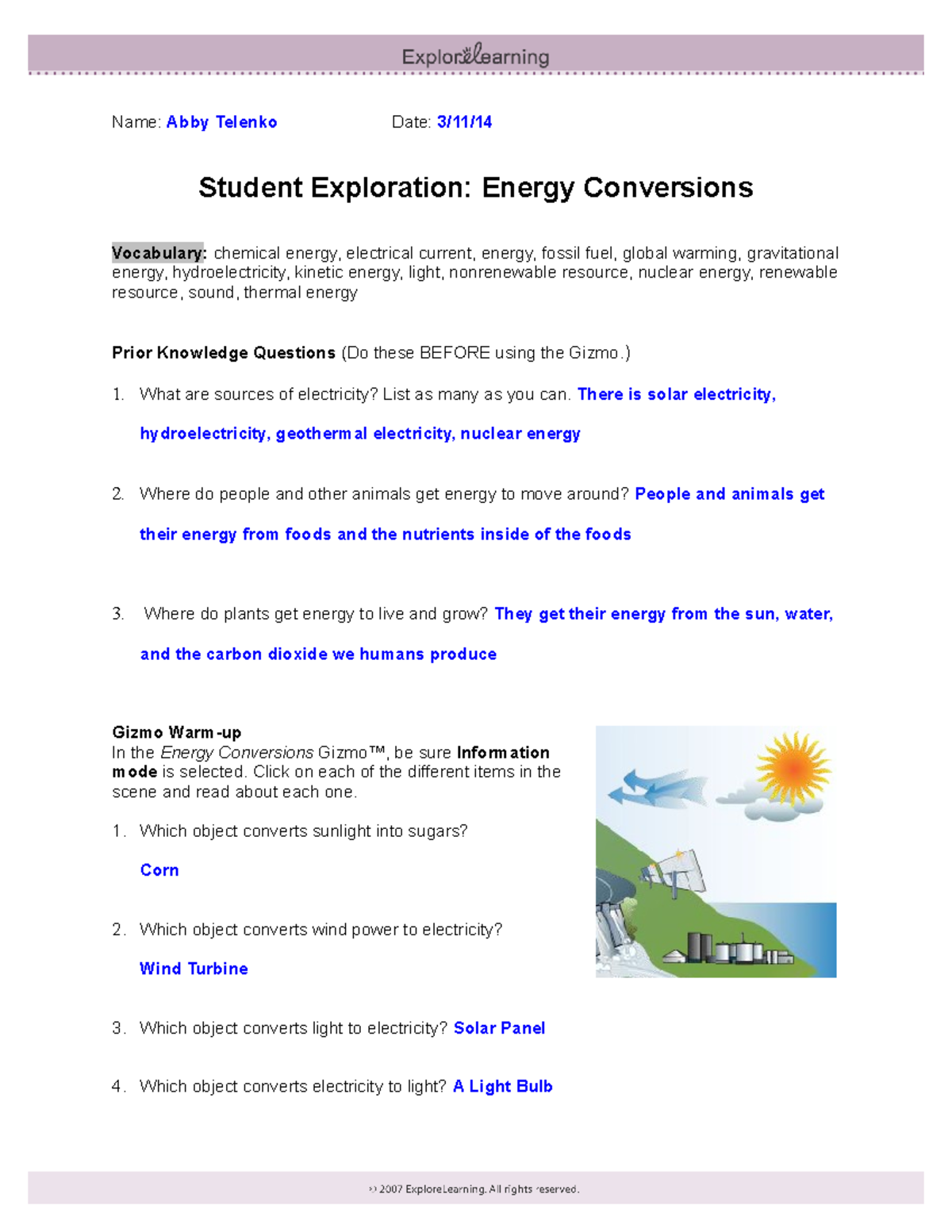 250472156 - Energy Conversions Study Guide and Gizmo Exploration - Studocu