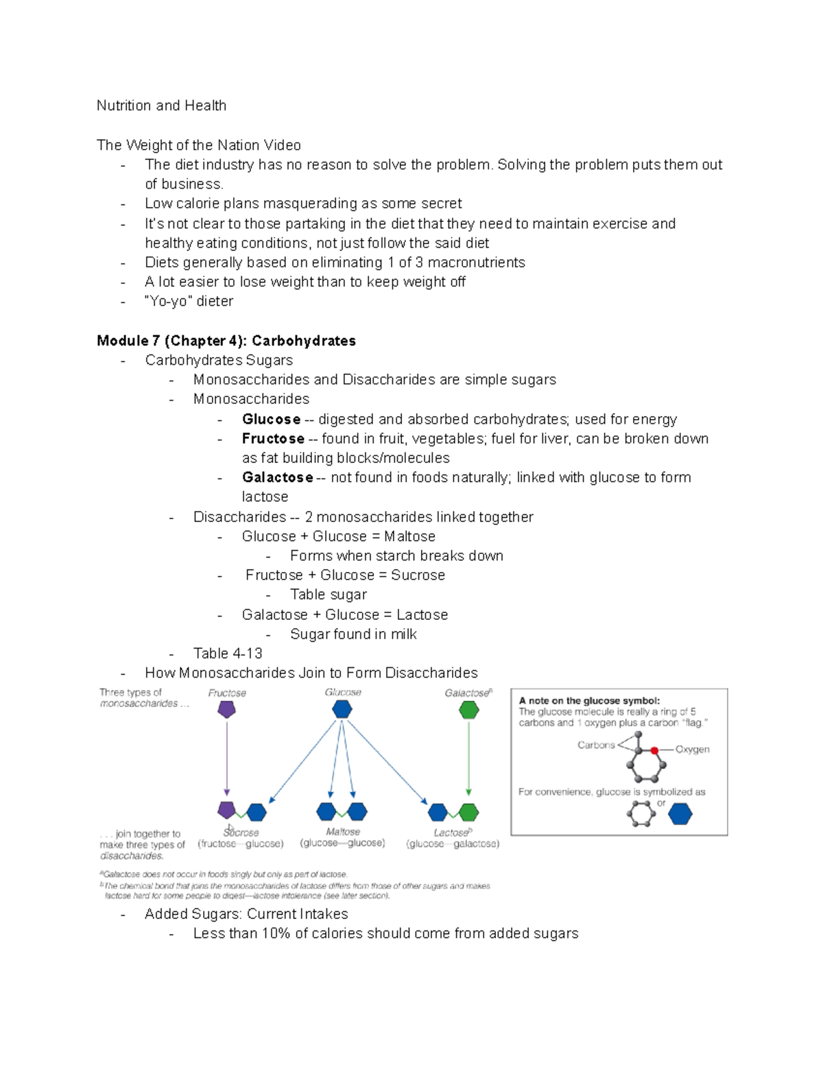 Nutrition and Health Exam 2 Study Notes: Carbs, Fats, and Proteins ...