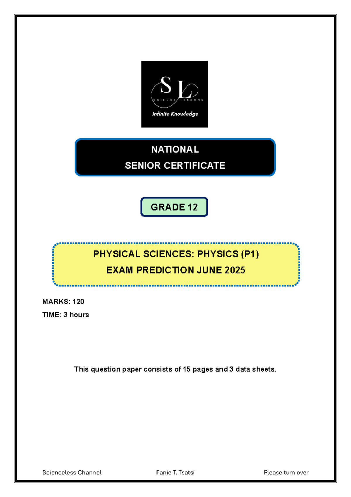 Physical Sciences P1 NSC June 2025 Exam Prediction and Guidelines - Studocu