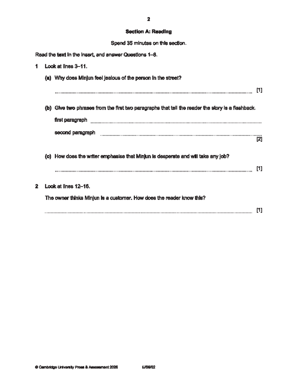 P2 - Reading Comprehension & Writing Assessment Guide - Studocu