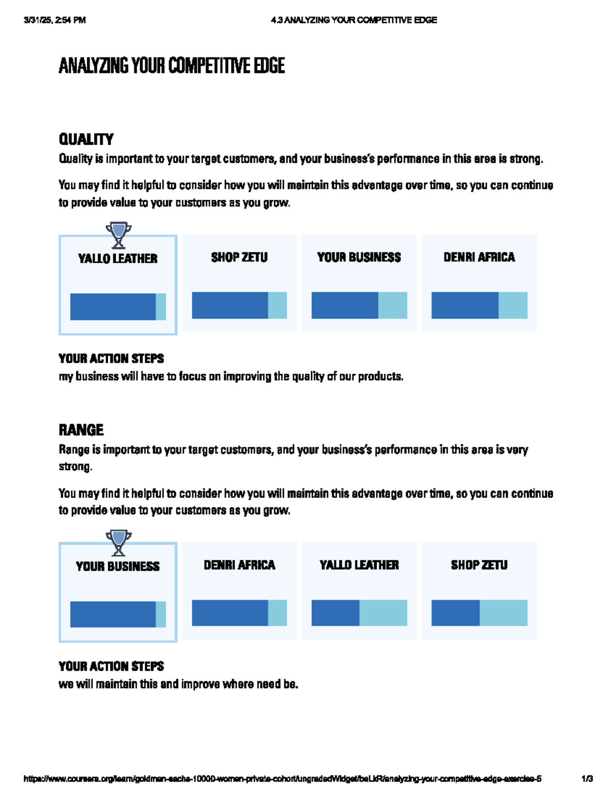 Competition quiz - Customer Value Proposition (Exercise 6) - 2:54 PM 4 ...