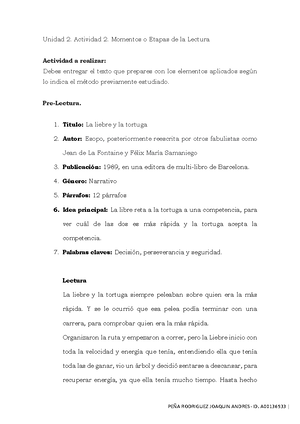 Unidad 2.Actividad 3. Elaboración de carpeta y aplicación de método de ...