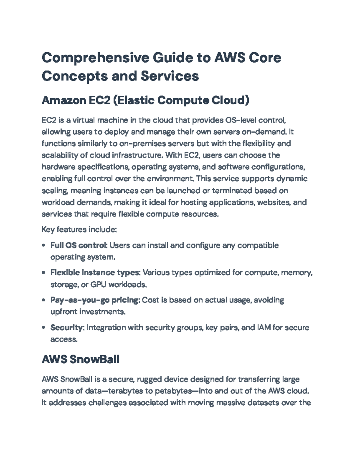 AWS Core Concepts & Services Overview: EC2, S3, CloudWatch, & More ...