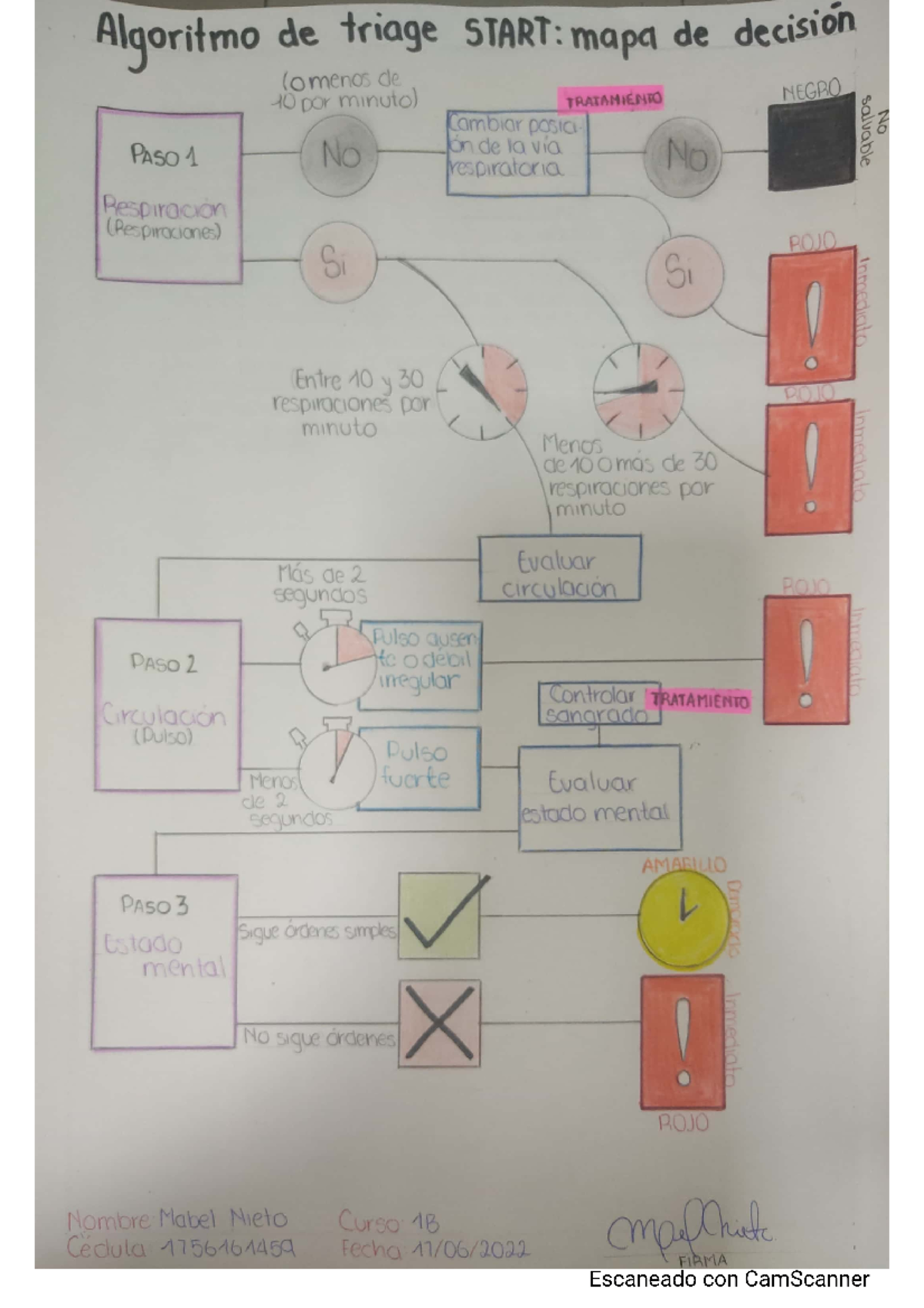 Algoritmo de triage Start- Mabel Nieto - Algoritmo de triage START ...