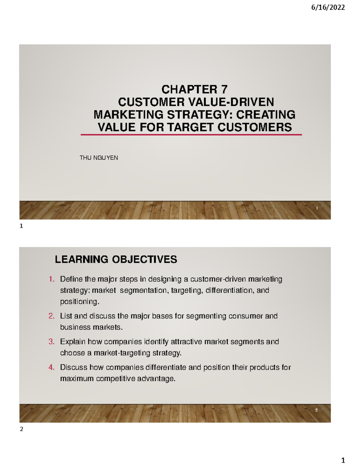 Chapter 7- Customer Value-Driven Marketing Strategy Creating Value for ...
