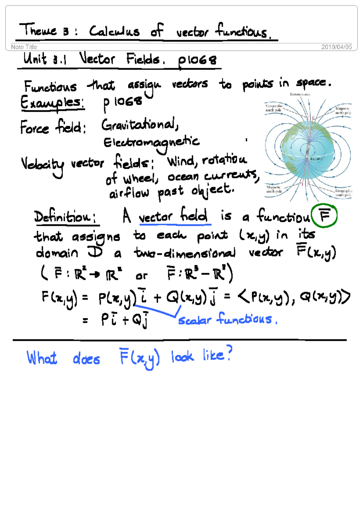Cal 3 - Theme 3: Vector Fields and Functions in Calculus - Studocu