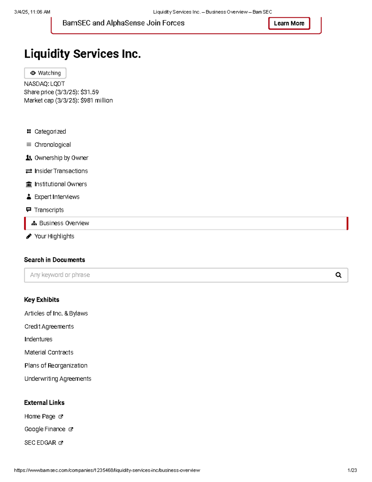 Liquidity Services Inc. (LQDT) – Business Overview & Market Insights ...