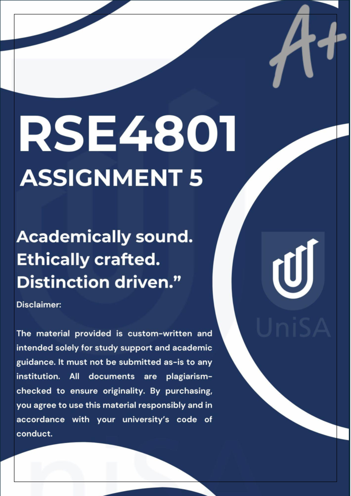 RSE4801 Assignment 5: Philosophical Assumptions in Research - Studocu