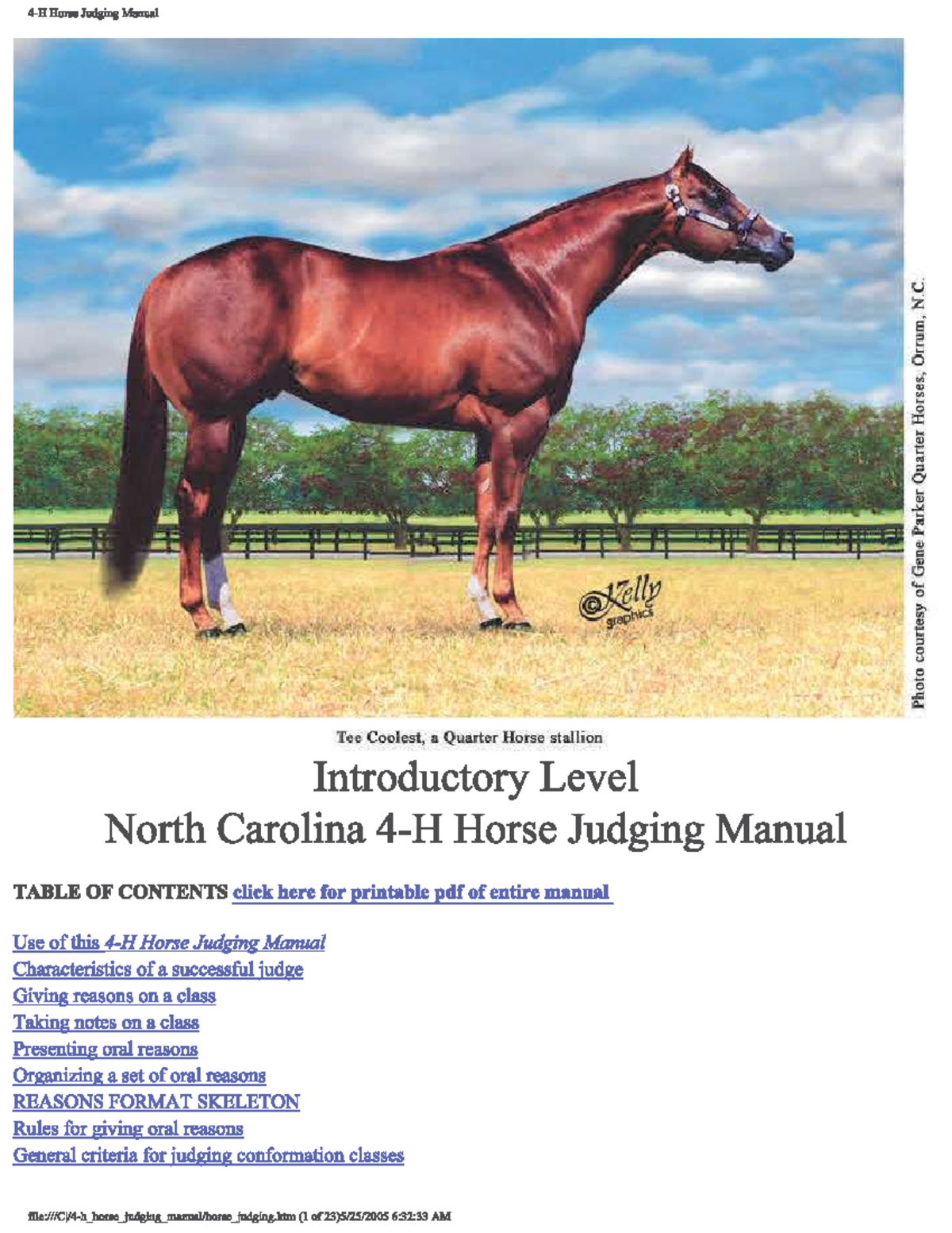 Horse Judging Manual - Intro & Guidelines for Structural Deviations ...