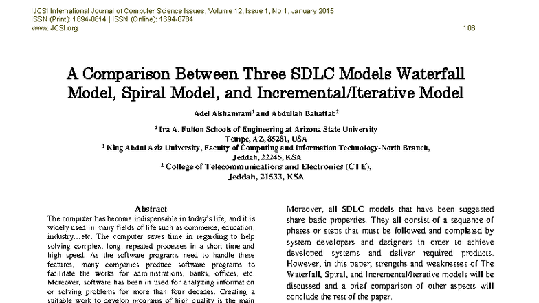 A Comparative Study of SDLC Models: Waterfall, Spiral, and Iterative ...