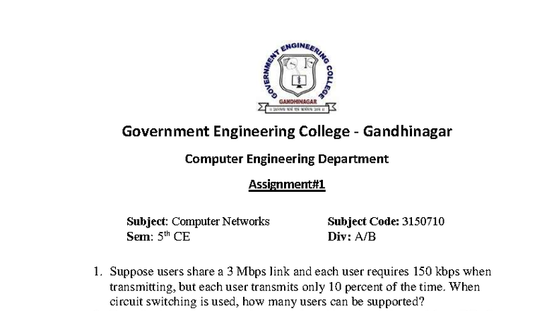 CN 3150710 - Computer Networks Assignment 2023: Key Concepts & DDoS ...