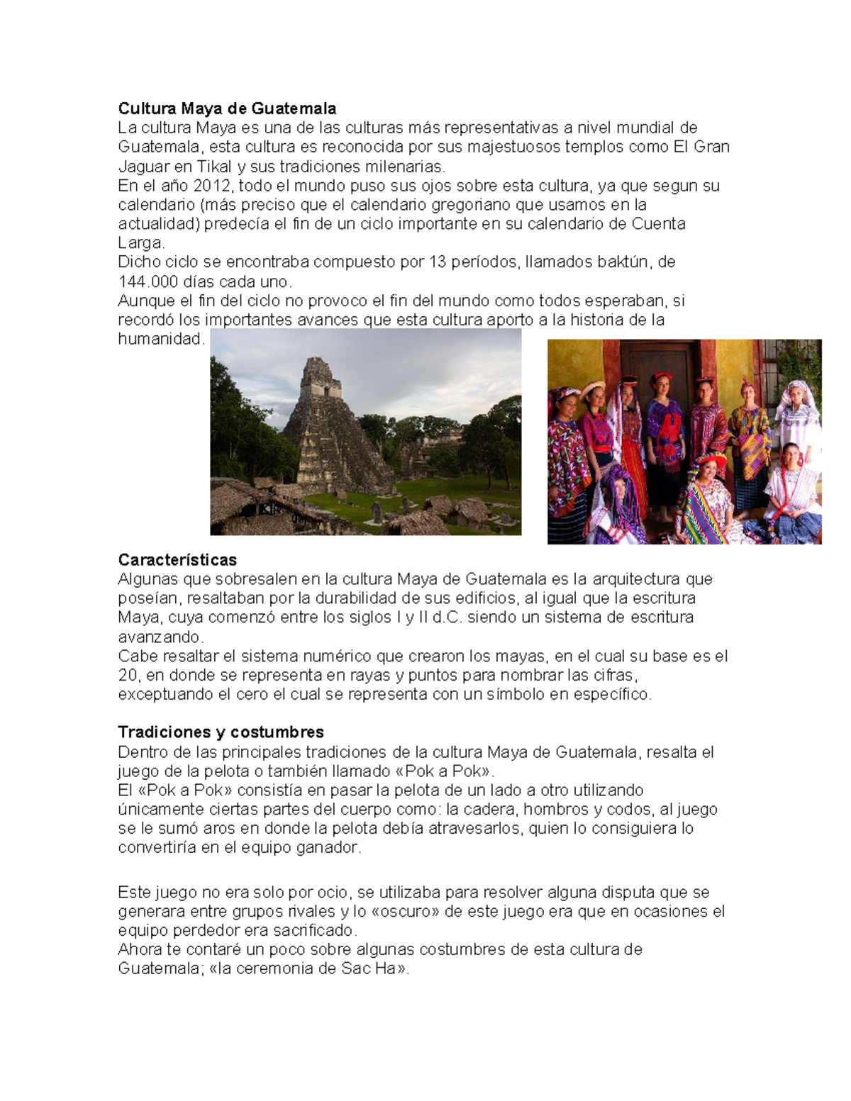 Cultura Maya de Guatemala - En el año 2012, todo el mundo puso sus ojos ...