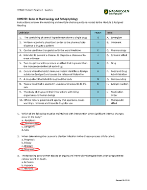 M131HIM1125 Module 01 Finding Main Terms in Diagnosis Coding - M131 ...
