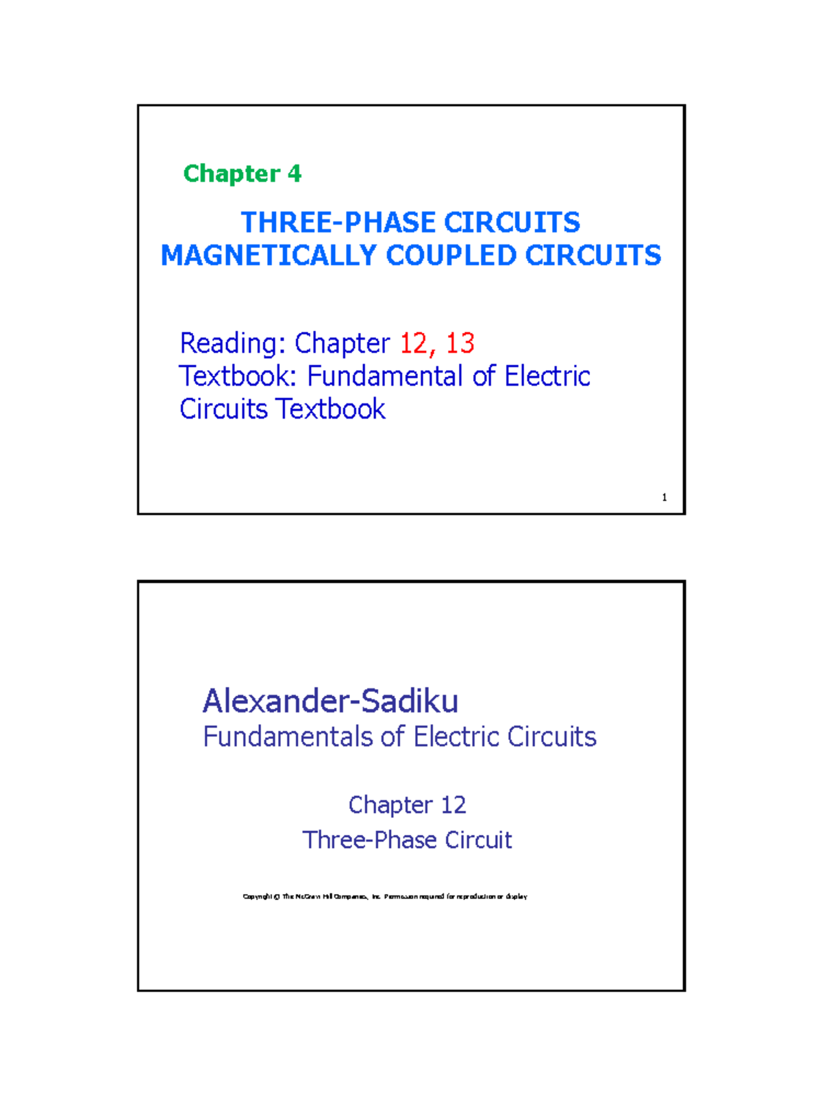 Ch4 Three-Phase & Magnetically Coupled Circuits Overview - Studocu