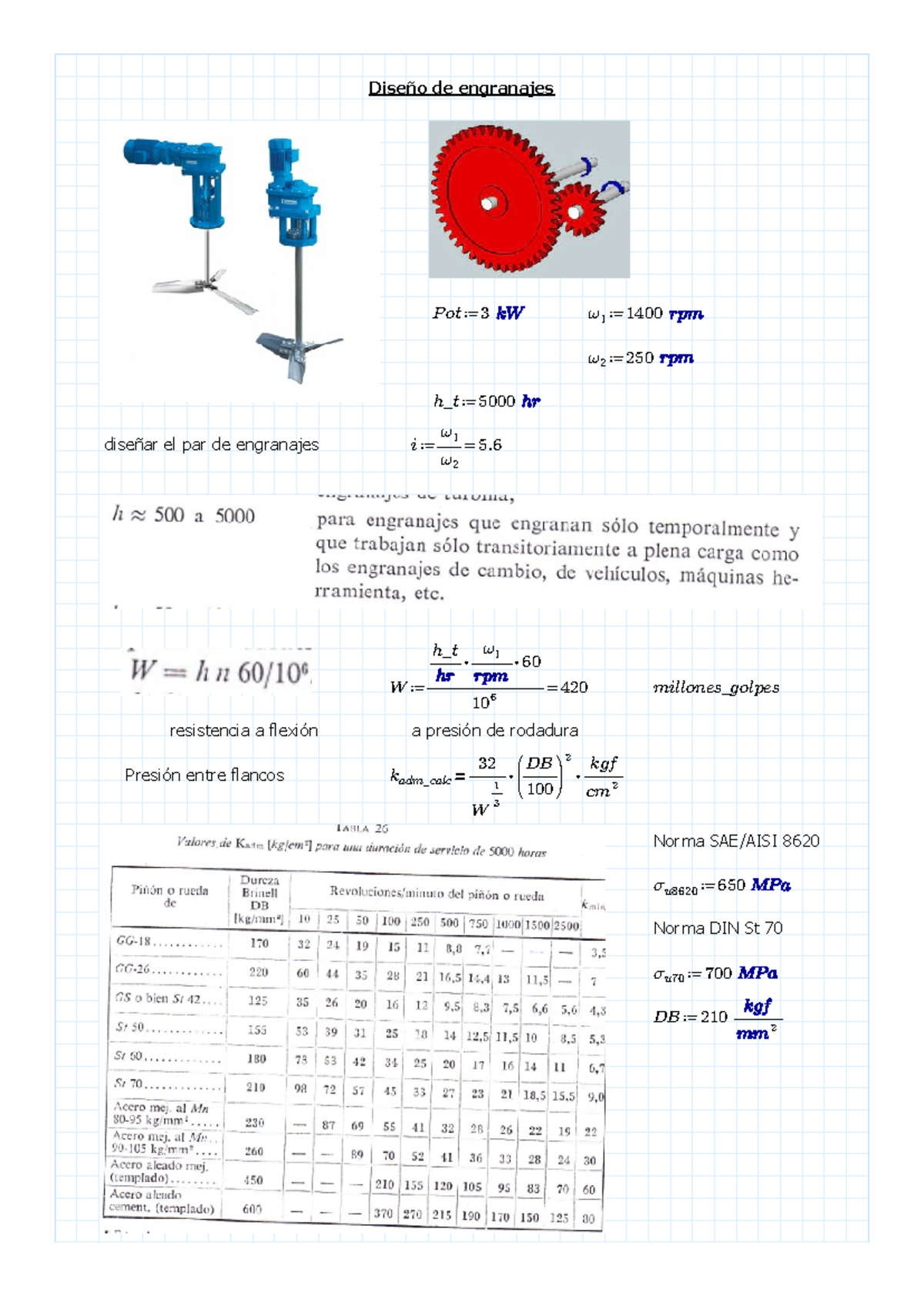 Cálculo de Engranajes - Ejemplo (ENGR 101) - Studocu