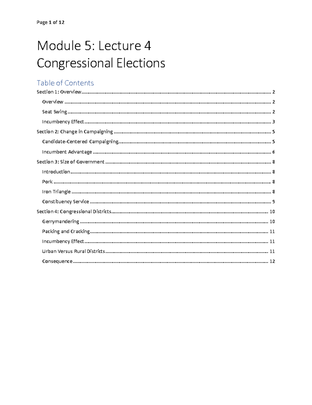 Final Exam Study Guide: Congressional Elections (XYZ101) - Studocu