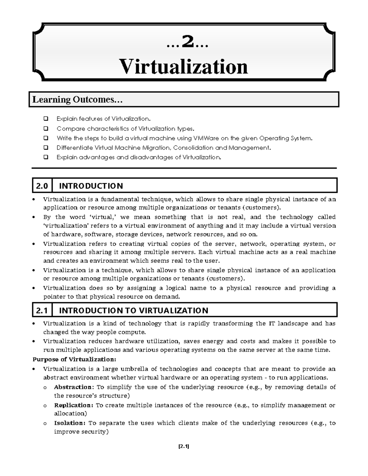 Ch. 2 Virtualization: Features, Types, and Benefits Explained - Studocu
