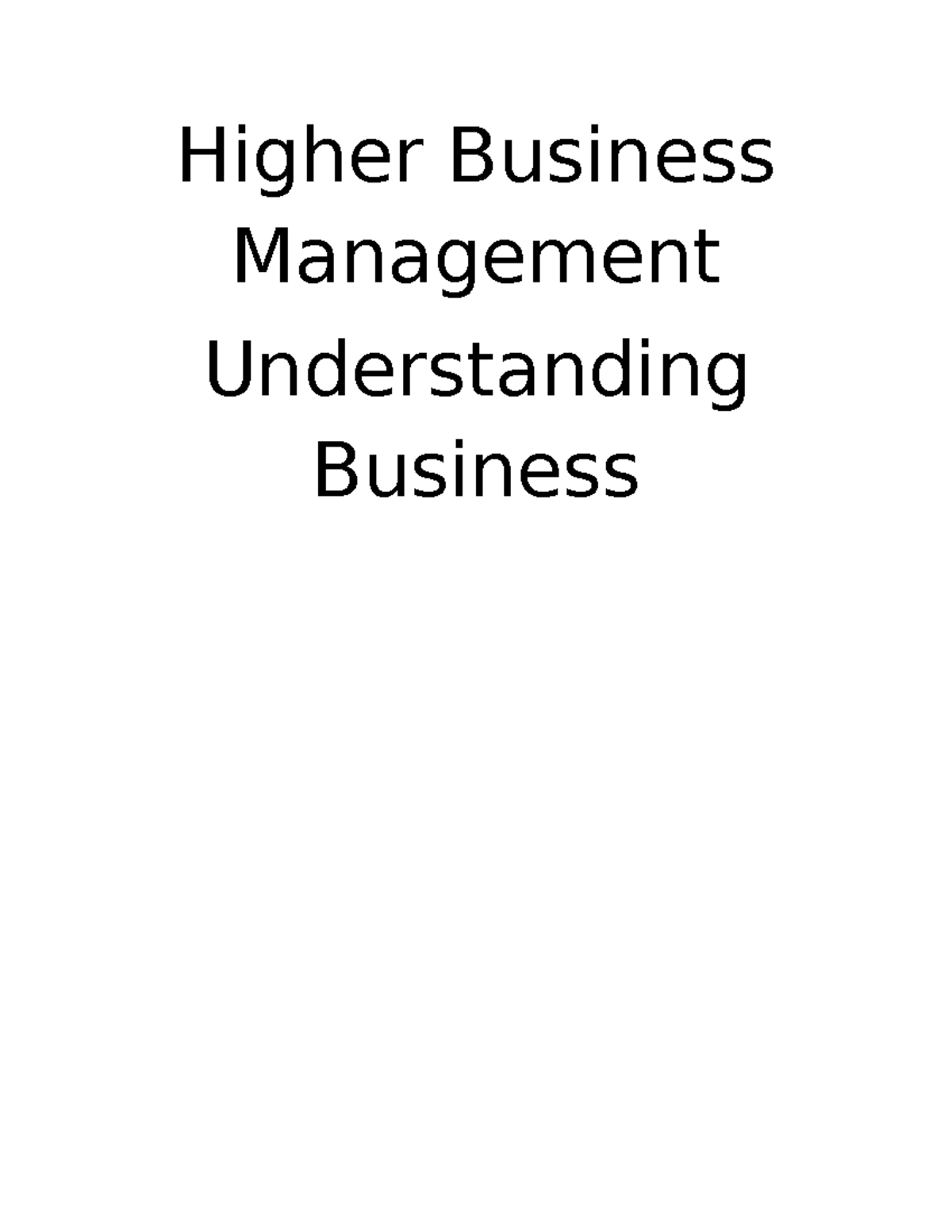Understanding Business: Key Concepts and Sectors (Higher Business ...