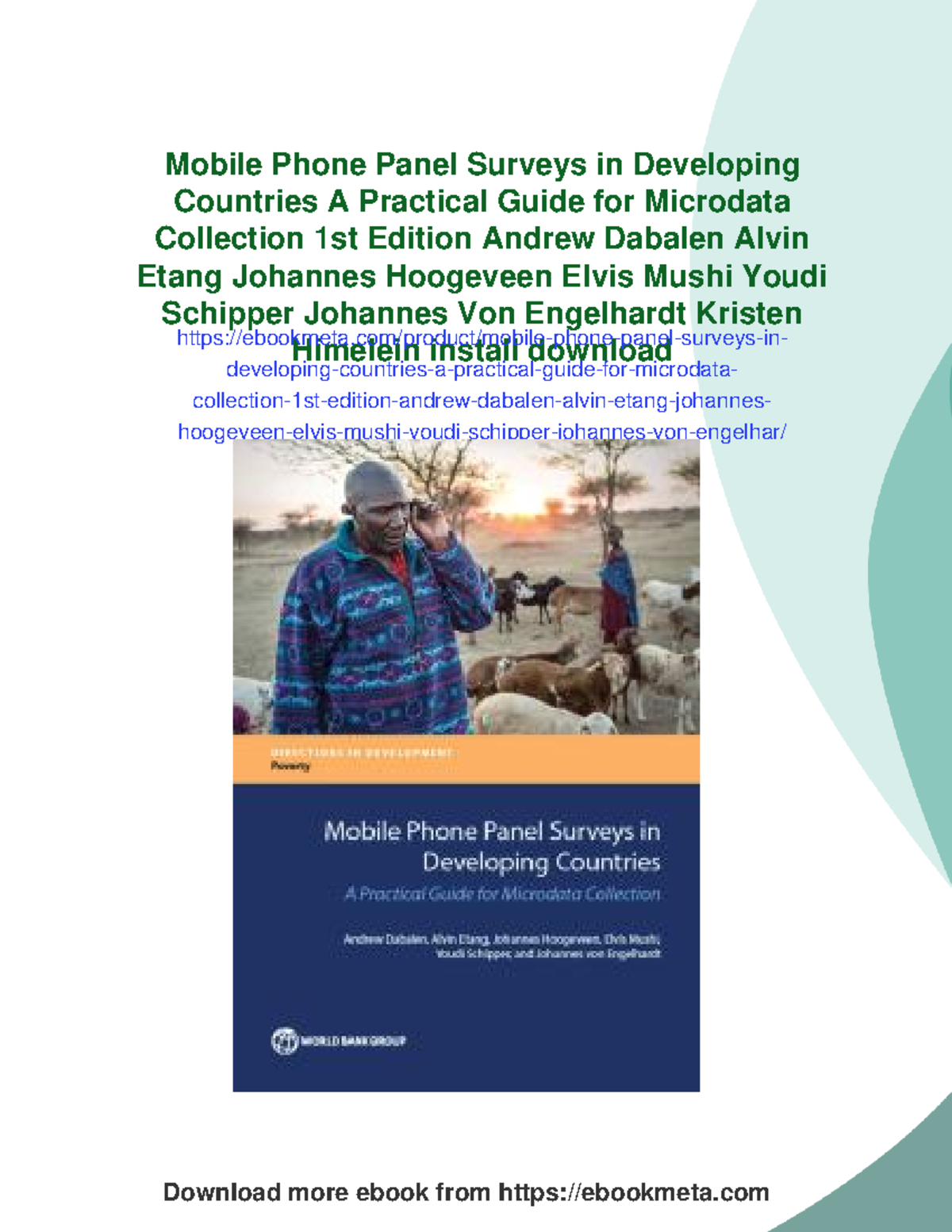 Mobile Phone Panel Surveys in Developing Countries: A Practical Guide ...