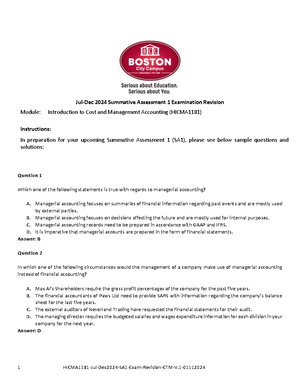 [Solved] Summary of all Management accounting formulas - Management ...