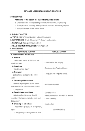 LP Science ( Gravity) - Lesson plan - DETAILED LESSON PLAN USING 4- A’s ...