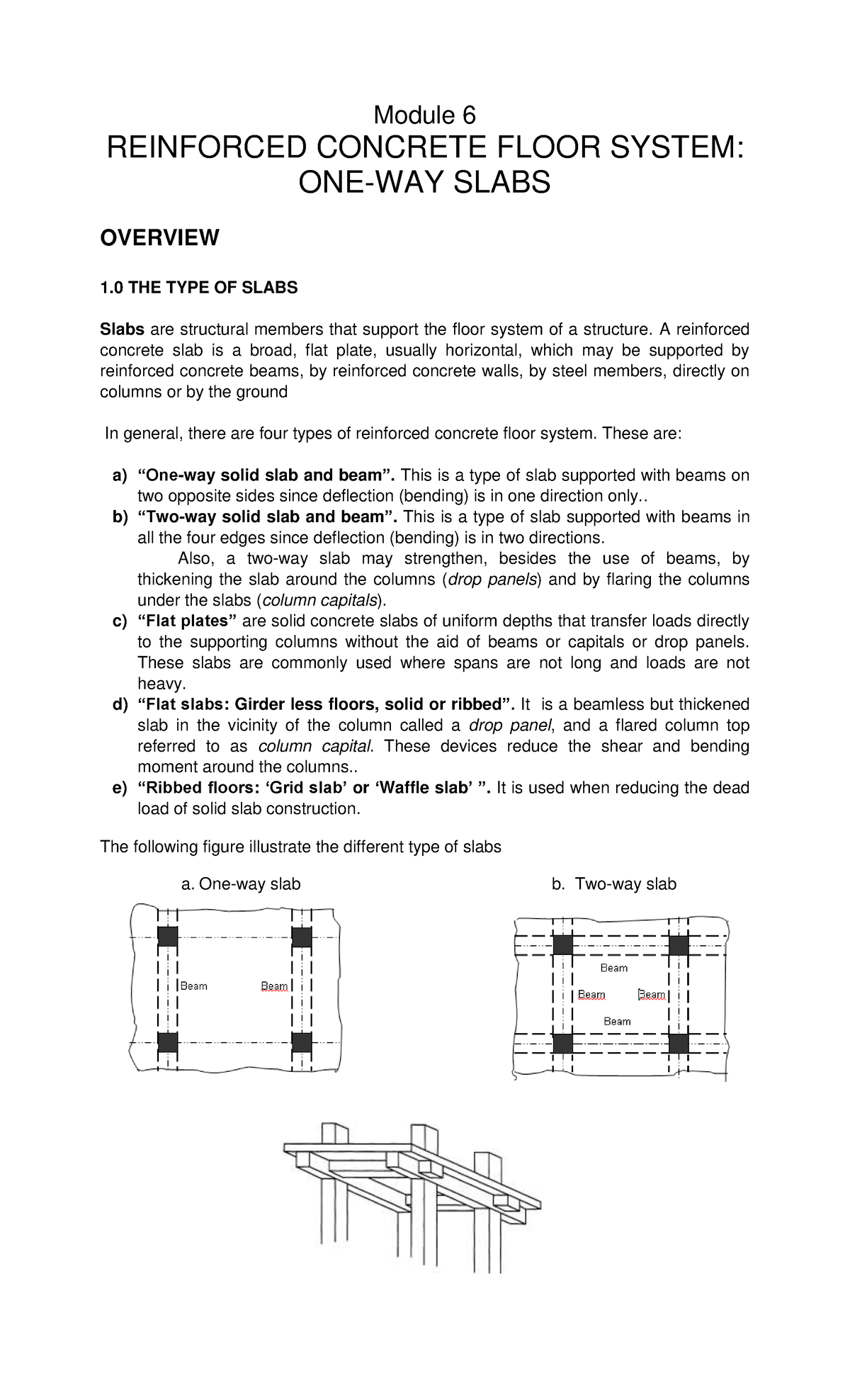 Module 6: One-Way Slab in Reinforced Concrete Floor Systems - Studocu