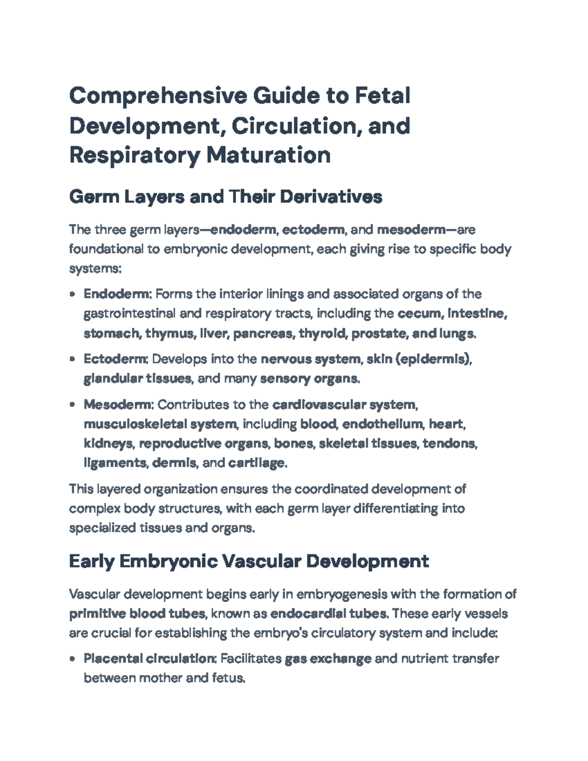 Comprehensive Guide to Fetal Development & Maternal Health Factors ...