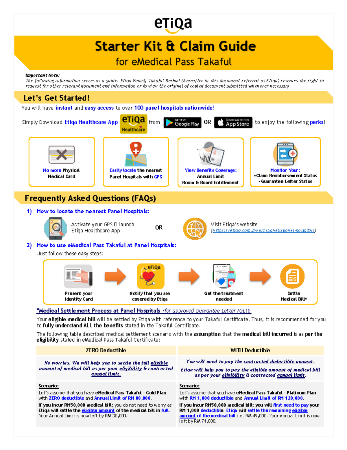 E-Medical Pass Takaful Claims Guide (Etiqa) - Key Info & Steps - Studocu