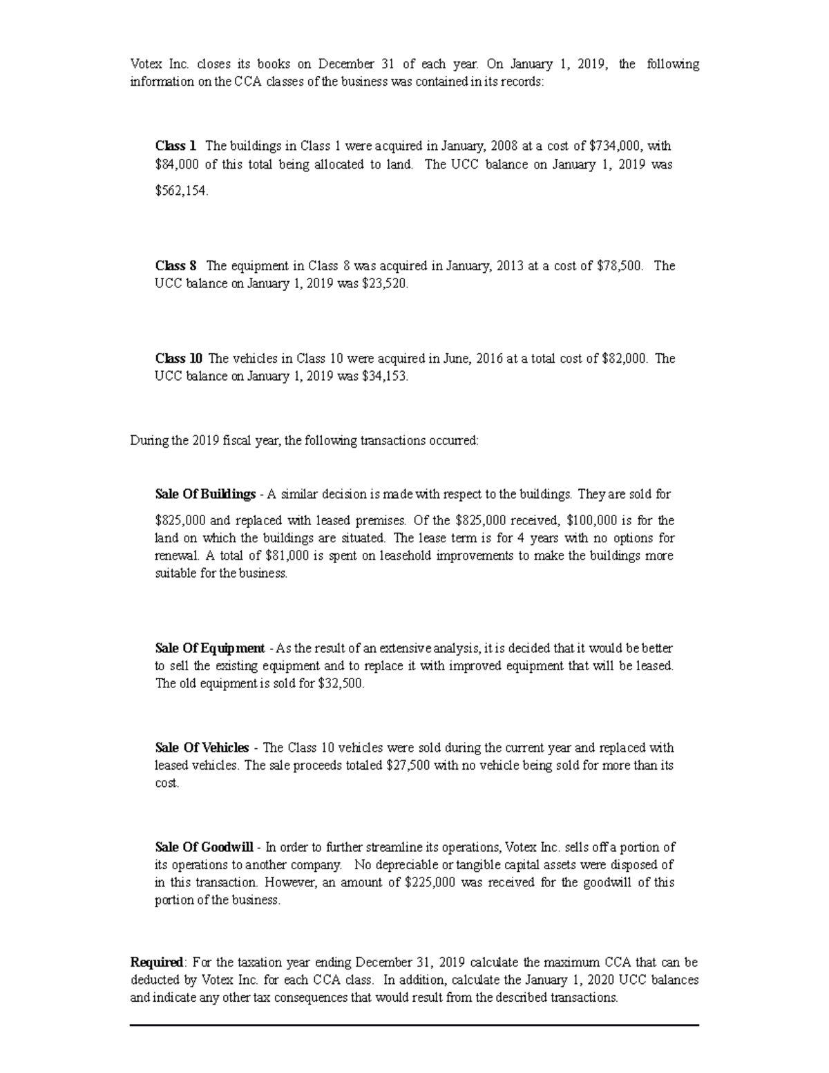 ACCT226 Chapter 5 Problem 5 - Votex Inc. closes its books on December ...