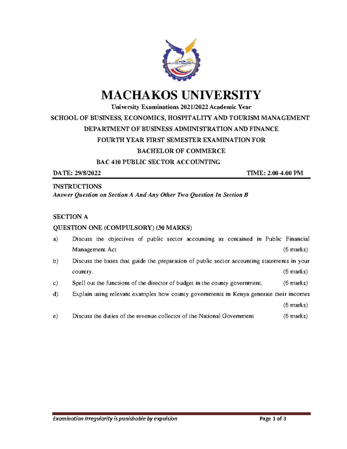 BAC 410 Final Exam: Public Sector Accounting Overview and Cash Book ...